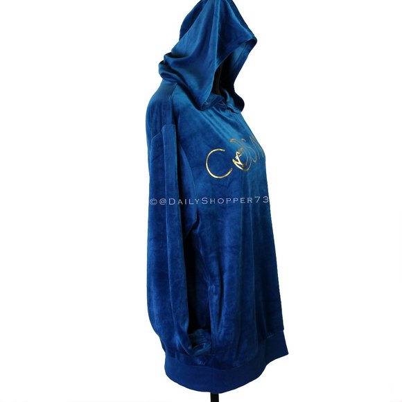 Pusheen | Tops | Pusheen Cosmic Navy Blue Velour Hoodie | Poshmark